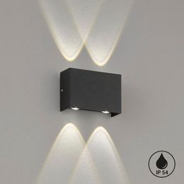 Fischer und Honsel FISCHER & HONSEL LED Au&szlig;en-Wandleuchte &raquo;Nairobi&laquo; LED-Modul 1 Stk. Warmwei&szlig; schwarz