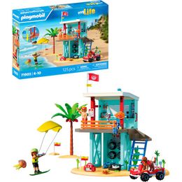 Playmobil Konstruktions-Spielset &raquo;Rettungsturm mit Beach buggy (71903), My Life&laquo; Made in Europe bunt Konstruktions-Spielset
