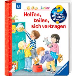 Ravensburger Kinderbuch &raquo;Wieso? Weshalb? Warum? junior, Band 66 Helfen, teilen, sich vertragen&laquo; bunt Klare und liebevolle Bilder, kurze Sachtexte sowie handliche 