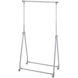 Wenko Kleiderst&auml;nder stufenlos h&ouml;henverstellbar (99-167 cm), mit 4 Rollen, Tragkraft 40 kg silber Metall