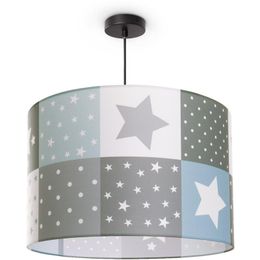 Paco Home Pendelleuchte &raquo;Cosmo 345&laquo; E27 Kinderlampe Deckenlampe LED Kinderzimmer Lampe Sternen Motiv E27 schwarz