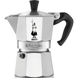 Bialetti Espressokocher &raquo;Moka Express&laquo; 0,13 l Kaffeekanne Aluminium grau
