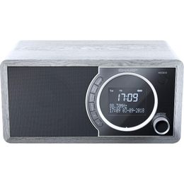 Sharp Digitalradio (DAB+) &raquo;DR-450&laquo; (Bluetooth Automatische Senderverfolgung Digitalradio (DAB+) FM-Tuner mit RDS 6 W) grau Edelstahl-Frontplatte