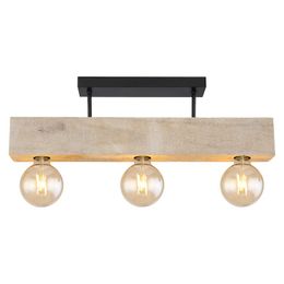 Globo LIGHTING Deckenleuchte &raquo;ADALIE&laquo; E27 1 Stk. Deckenlampe/Holz/Wohnbereich/Esszimmer/Flur/modern
