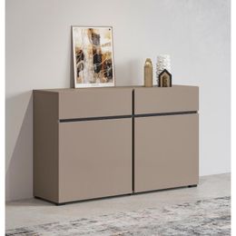 OTTO home Sideboard &raquo;Cross,Breite 119,5 cm, moderne grifflose Kommode,2 T&uuml;ren/2 Schubk&auml;sten&laquo; Schubladenschrank,Anrichte mit viel Stauraum, 