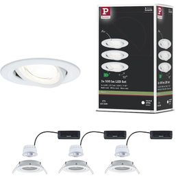 Paulmann LED Einbauleuchte &raquo;LED Einbauleuchte Nova Coin rund 84mm 50&deg;&laquo; LED-Modul 3 Stk. Neutralwei&szlig; wei&szlig;