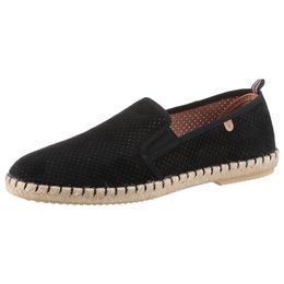 VERBENAS Herren VERBENAS Espadrille &raquo;Tom Pacific&laquo; Loafer, Slipper, Sommerschuh, Strandschuh mit Stretcheins&auml;tze schwarz 41