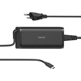 Hama Notebook-Netzteil &raquo;USB-C Notebook-Netzteil, 5-20V/100W Power Delivery (PD)&laquo; schwarz Klett-Kabelbinder f&uuml;r ein ordentliches Kabelmanagement