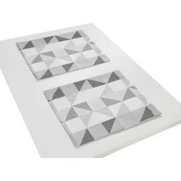 WIRTH Platzset &raquo;BERLARE&laquo; grau Obermaterial: 85% Polyester, 15% Baumwolle