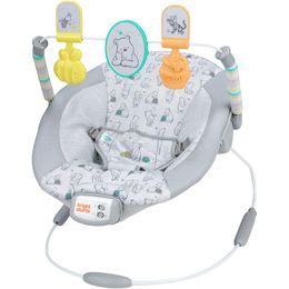 Bright Starts Babywippe &raquo;Disney Winnie the Pooh Classic Pals Vibrating Bouncer&laquo; bis 9 kg mit Sound-Effekt wei&szlig; Babywippe
