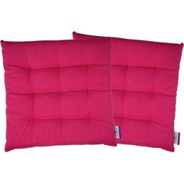 Tom Tailor HOME Sitzkissen &raquo;Dove&laquo; TOM TAILOR unifarbenes, abgestepptes Sitzkisssen DOVE, 2er Pack pink Baumwolle