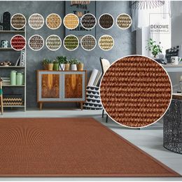 Dekowe Sisalteppich &raquo;Mara S2 mit Bord&uuml;re Spezial&laquo; rechteckig 5 mm H&ouml;he 100% Sisal, auch als L&auml;ufer, Wohnzimmer orange Sisal