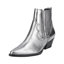 Paul Green Damen Bikerboots &raquo; Stiefelette Nappaleder&laquo; silber 38