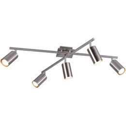 Trio Leuchten Deckenleuchte &raquo;Marley&laquo; GU10 Deckenlampe, schwenkbar, Leuchmittel tauschbar grau