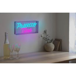 N&auml;ve n&auml;ve LED Dekolicht &raquo;PROSECCO TIME&laquo; LED-Modul 1 Stk. blau rot Schriftzug beleuchtet blau rot, Tisch- Wandfunktion, transparent, USB transparent
