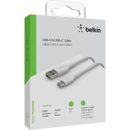 Belkin USB-Kabel &raquo;USB-C/USB-A Kabel ummantelt, 2m&laquo; USB-C USB Typ A 200 cm schwarz BoostCharge