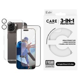 CARE by PanzerGlass Displayschutzglas &raquo;3-in-1 Protection, Glass, Case, Lenscover&laquo; f&uuml;r Apple iPhone 16 Pro Max Displayschutzfolie, Schutzfolie, 