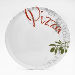 Van Well Pizzateller &raquo;Teller-Set Famosa, mit PIZZA Schriftzug, 6er Set, &Oslash; 33 cm&laquo; Service, Geschirr-Set f&uuml;r 6 Personen bunt Porzellan