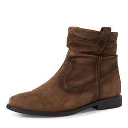 Tamaris Damen Stiefelette , Blockabsatz, Boots mit Falten im slouchy Look 38