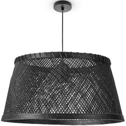 Paco Home Pendelleuchte &raquo;RAMA&laquo; E27 Korb Papier H&auml;ngend Esstisch Lampe Boho Wohnzimmer E27 schwarz