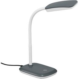 REALITY LEUCHTEN LED Tischleuchte &raquo;Boa&laquo; LED-Board 1 Stk. Warmwei&szlig; LED Tischlampe mit Touchdimmer, Arm flexibel einstellbar grau