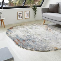 LUXOR living Teppich &raquo;Montreal&laquo; oval 12 mm H&ouml;he Kurzflor, modernes Design, Wohnzimmer, Schlafzimmer beige Obermaterial: 100% Polypropylen