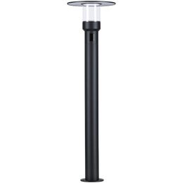 Paulmann LED Gartenleuchte &raquo;Sienna 230V Pollerleuchte&laquo; Warmwei&szlig; seewasserresistent, mit PIR-Sensor grau