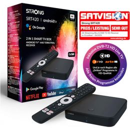Strong Streaming-Box &raquo;SRT 420&laquo; Video-Streaming: Netflix, Youtube, Amazon Prime Video, Disney+ schwarz Benutzerfreundliche und einfach zu bedienende 