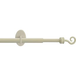 Liedeco Scheibenstange &raquo;Messina&laquo; &Oslash; 8 mm 1 l&auml;ufig-l&auml;ufig ausziehbar creme-wei&szlig; beige Kunststoff, Metall