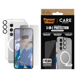 CARE by PanzerGlass Displayschutzglas &raquo;3-in-1 Privacy Protection Set&laquo; f&uuml;r Samsung Galaxy S25+ Blickschutz, Schutzfolie, Bildschirmschutz, kratz- & 