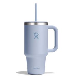 Hydro Flask Thermobecher &raquo;All Around Travel Tumbler in den Gr&ouml;&szlig;en 24 oz/ 32 oz / 40 oz&laquo; Thermo Cup mit Strohhalm blau Edelstahl