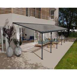 Terrassendach &raquo;Feria Alu Terrassen&uuml;berdachung&laquo; einfache DIY Montage grau Aluminium, Polycarbonat (PC)