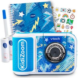 Vtech Kinderkamera &raquo;KidiZoom Print Cam + Scrapbook Bundle&laquo;, 5, inkl. mit eingebautem Thermodrucker, inkl, Thermopapier, Scrapbook + Stift blau Kinderkamera