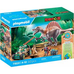 Playmobil Konstruktions-Spielset &raquo;Spinosaurus-Angriff auf Dino-Ausgrabung (71820), Dinos&laquo; bunt Konstruktions-Spielset