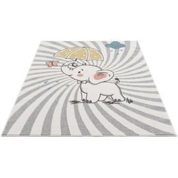 Carpet City Kinderteppich &raquo;Anime9388&laquo; rechteckig 11 mm H&ouml;he Spielteppich, Elefant, Weicher Flor, Pflegeleicht, Kinderzimmer beige Polypropylen (PP)