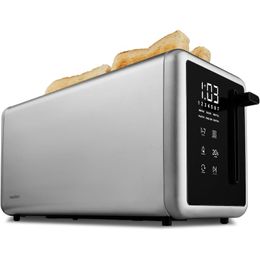 Medion Toaster &raquo;Langschlitztoaster, MD12103, LED Sensor-Touch-Display&laquo; 2 lange Schlitze f&uuml;r 4 Scheiben 1450 W abnehmbarer Br&ouml;tchenaufsatz Toaster