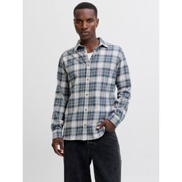 Jack & Jones Jack & Jones Herren Langarmhemd &raquo;JJJOSHUA CHECK SHIRT LS&laquo; grau S, N-Gr