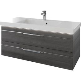 Waschtisch &raquo;Serie Balto Mineralmarmor-Waschtisch mit Unterschrank, 123 cm breit&laquo; 2 Stk. tlg. Waschplatz mit 2 Schubladen, Badschrank in verschiedenen 