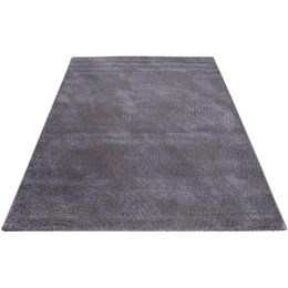 Carpet City Teppich &raquo;Frise&eacute;-Teppich FANCY 647&laquo; rechteckig 12 mm H&ouml;he L&auml;ufer, Kurzflor,3D-Optik,Kreisf&ouml;rmiges Muster, Wohnzimmer grau Polypropylen (PP)