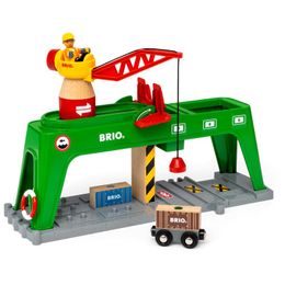 Brio Spielzeugeisenbahn-Erweiterung &raquo;Brio WORLD, Bahn Verlade-Terminal&laquo; FSC - sch&uuml;tzt Wald bunt Spielzeugeisenbahn-Erweiterung