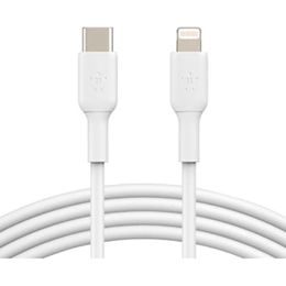Belkin Smartphone-Kabel &raquo;Lightning/USB-C Kabel PVC, mfi zertifiziert, 1m&laquo; USB-C Lightning 100 cm wei&szlig; Passend f&uuml;r iPhone und iPad (MFi zertifiziert)
