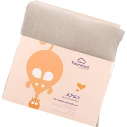 Tr&auml;umeland Bettlaken &raquo;kuschelweiches Spannbetttuch Jersey&laquo; aus 100% kuscheliger Baumwolle grau Jersey, Obermaterial: 100% Baumwolle