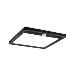 Paulmann LED Au&szlig;en-Wandleuchte &raquo;Au&szlig;enpanel Lamina 250x47mm 3000K 14,5W 950lm 230V Kunststoff&laquo; 1 Stk. Warmwei&szlig; Backlight Bewegungsmelder seewasserresistent IP44