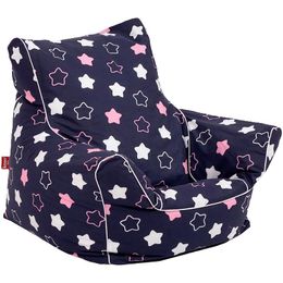 KNORRTOYS Sitzsack &raquo;Star, blue pink&laquo; f&uuml;r Kinder; Made in Europe blau Baumwolle, Polyester