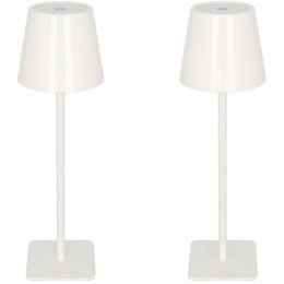 OTTO home LED Tischleuchte &raquo;Merrin - 2er Set Akkuleuchte&laquo; LED-Modul 2 Stk. warmwei&szlig; - kaltwei&szlig; 2er Set, dimmbar, Farbwechsel, Akku Tischlampe, LED, 