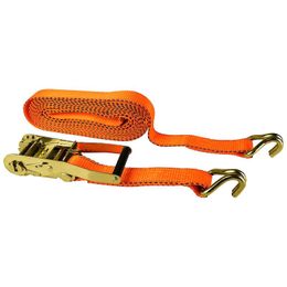 LAS Spanngurt mit Ratsche und J-Haken orange Polyester Material: Polyester (PES)
