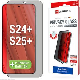 Displex Displayschutzglas &raquo;Privacy Glass&laquo; f&uuml;r Samsung Galaxy S24+;Samsung Galaxy S25+ Blickschutz Displayschutzfolie Displayschutz kratzer-resistent 10H 