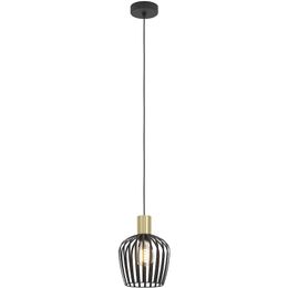 Eglo H&auml;ngeleuchte &raquo;EMPOLI Pendellampe - Stahl - E27 - 1X40W - IP20&laquo; E27 1 Stk. H&auml;ngelampe, Deckenlampe, Wohnzimmer, Esszimmer, H110 x &Oslash;20 cm
