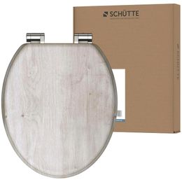 Sch&uuml;tte WC-Sitz &raquo;LIGHT WOOD&laquo; mit Absenkautomatik und MDF-Holzkern braun MDF - Mitteldichte Holzfaserplatte