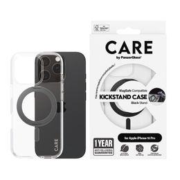 CARE by PanzerGlass Handyh&uuml;lle &raquo;Kickstand Case f&uuml;r Apple iPhone 16 Pro&laquo; Backcover, Schutzh&uuml;lle, Handyschutzh&uuml;lle, Case, Schutzcase, sto&szlig;fest schwarz 